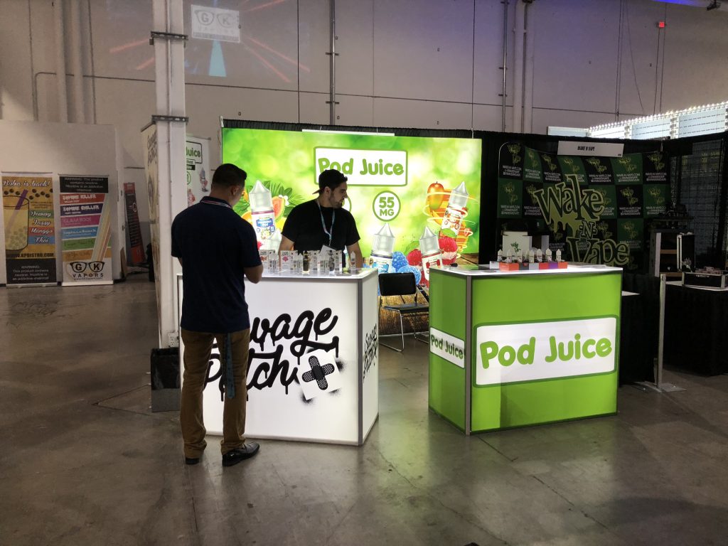 Pod Juice • Trade Show Display• Miami Florida • Monk Vibe
