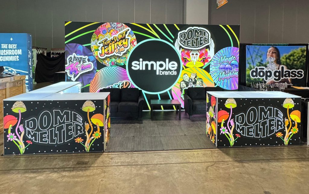 Simple Vape 10x20 Booth at Champs Trade Show Denver 2024 • Monk Vibe
